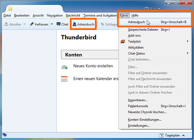 Thunderbird Adressbuch exportieren und auf iPhone übertragen