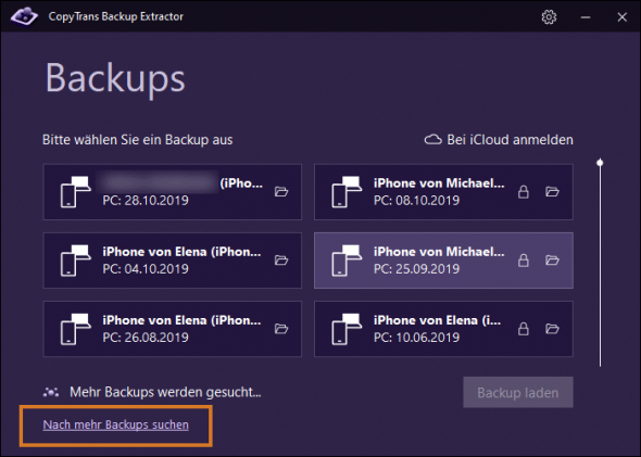 CopyTrans Backup Extractor | Erste Schritte